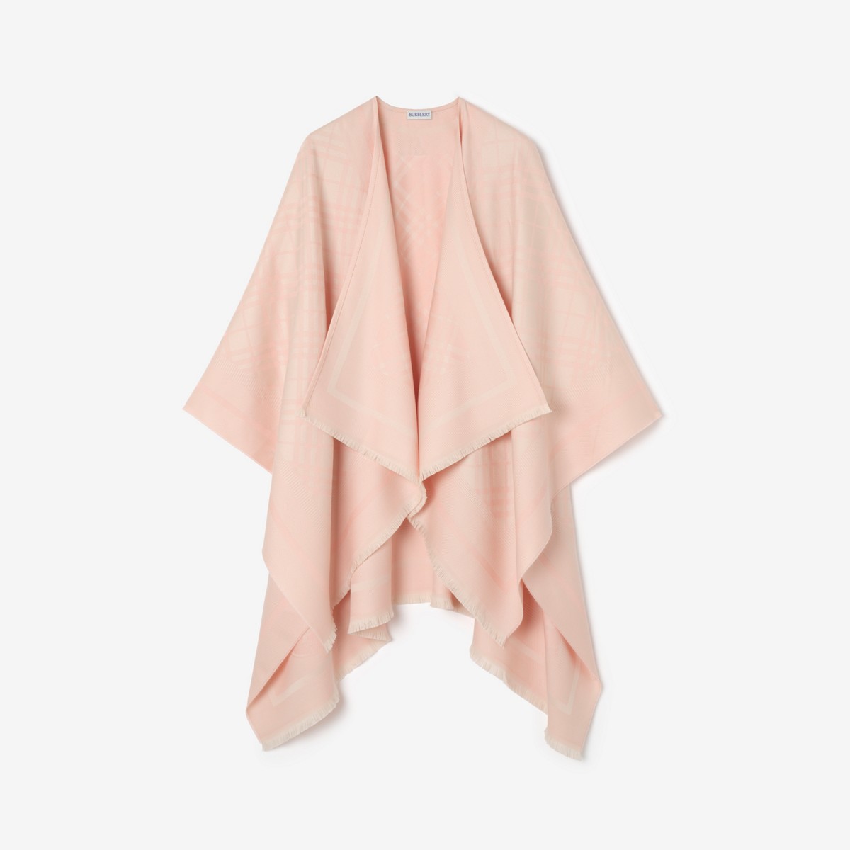 BURBERRY Check Wool Cashmere Cape